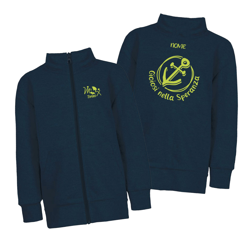 Felpa Scuola Primaria MAUX - Unisex - Felpata con zip | Italy School by ...